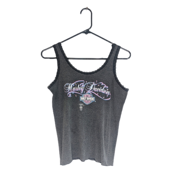 Harley-Davidson | Tops | Vintage 8s Harley Davidson Grunge Fitted Lace ...